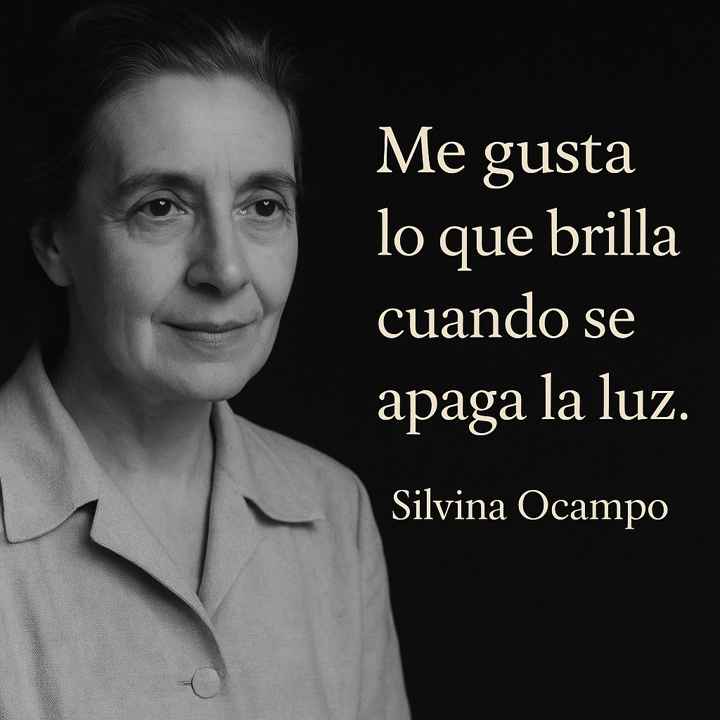 “Me gusta lo que brilla cuando se apaga la luz.”, Silvina Ocampo ...