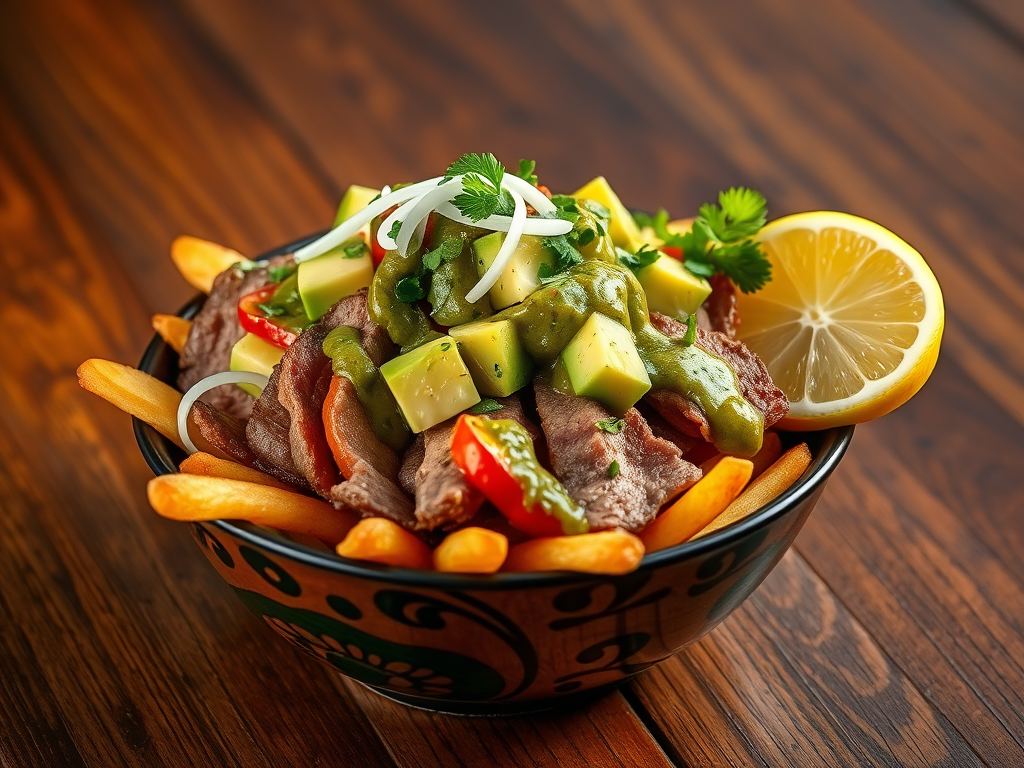 Papas a la Francesa con Carne Asada, Aguacate y Salsa Verde – Briseida ...